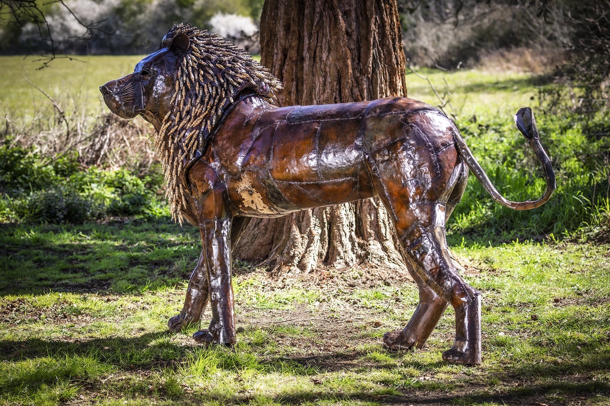 Limited Edition Hand Crafted Recycled Metal Lion - Etsy UK