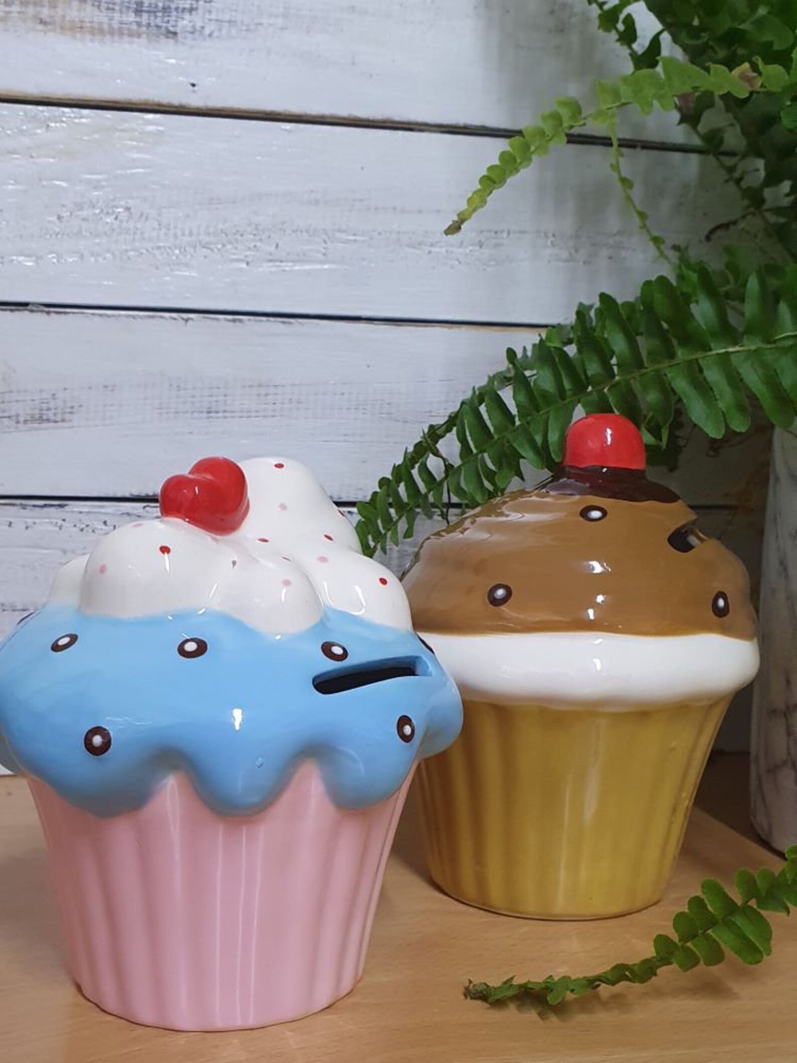 Ceramic Muffin Money Boxes. Chocolate Design Muffin Piggy Bank With ...