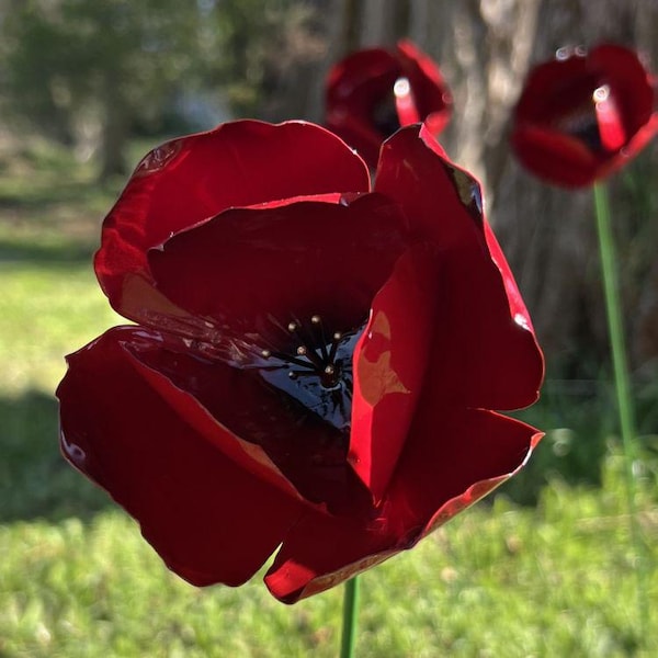 Metal Poppy - Etsy UK