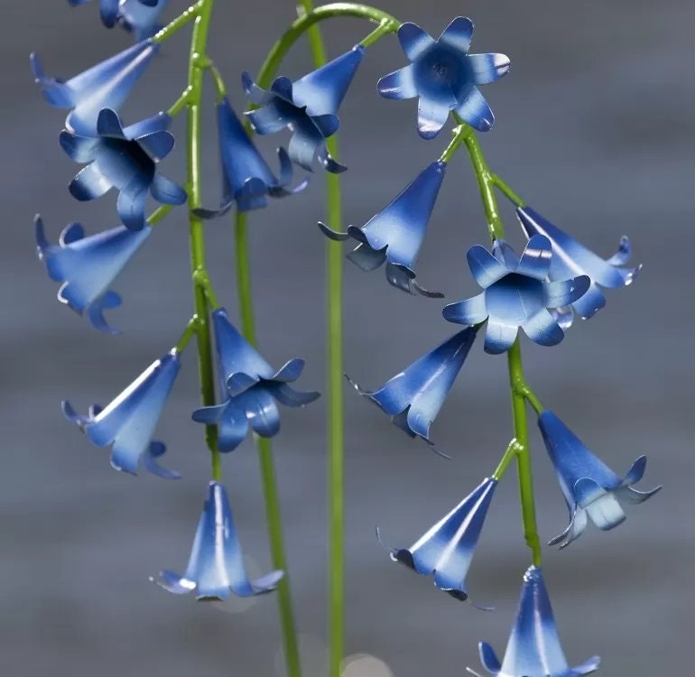 Handcrafted Metal Flowers Bluebell. Handmade Outdoor Bluebells. Flower ...