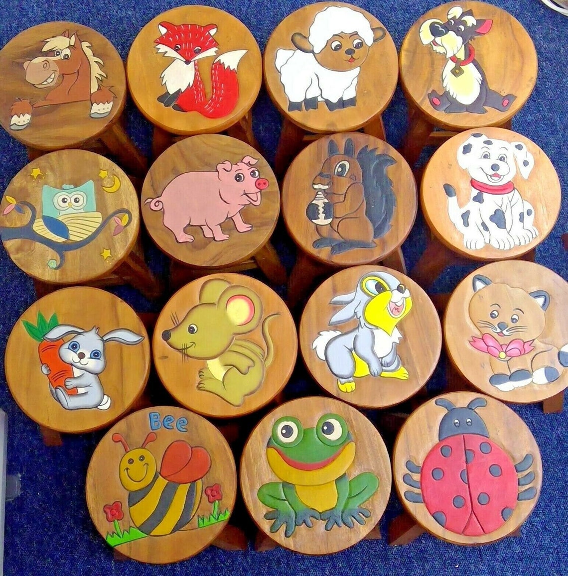 Childrens Wooden Stools - Etsy UK