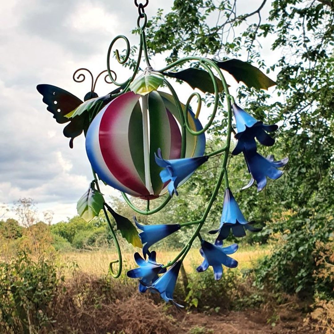 Bluebell Garden Wind Spinner. Hanging Metal Garden Decoration. (2-27 ...