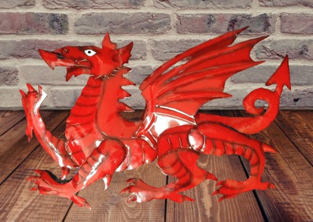 Metal Wall Red Welsh Dragon. Welsh Hanging Sculpture. Dragons. Welsh ...
