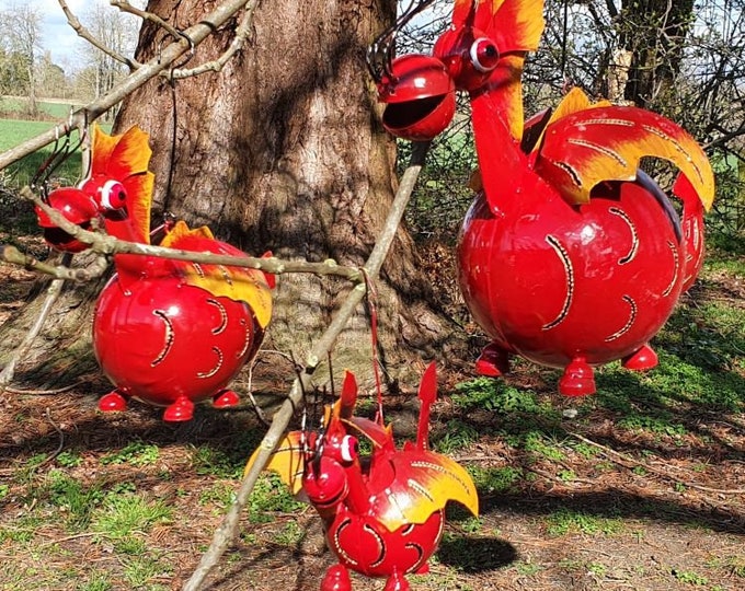 Metal Red Dragon Garden Sculpture, Welsh Dragon, Fantasy Lovers, Dragon ...
