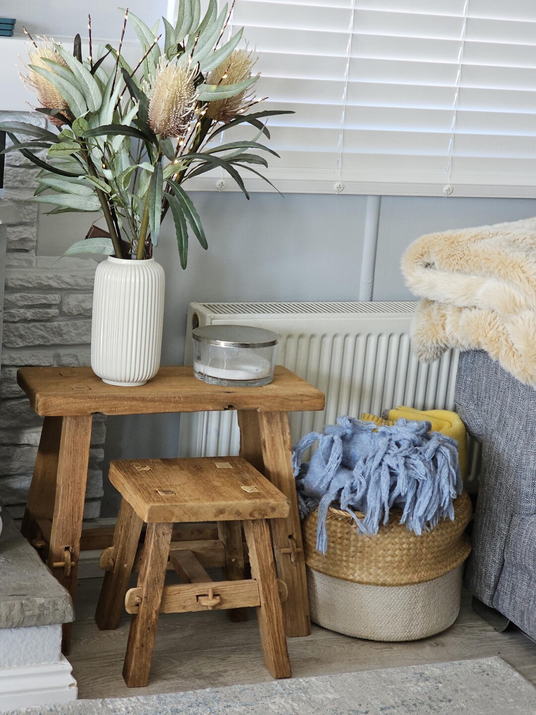 Rustic Wooden Milking Stool, Bench, Reclaimed Teak. - Etsy