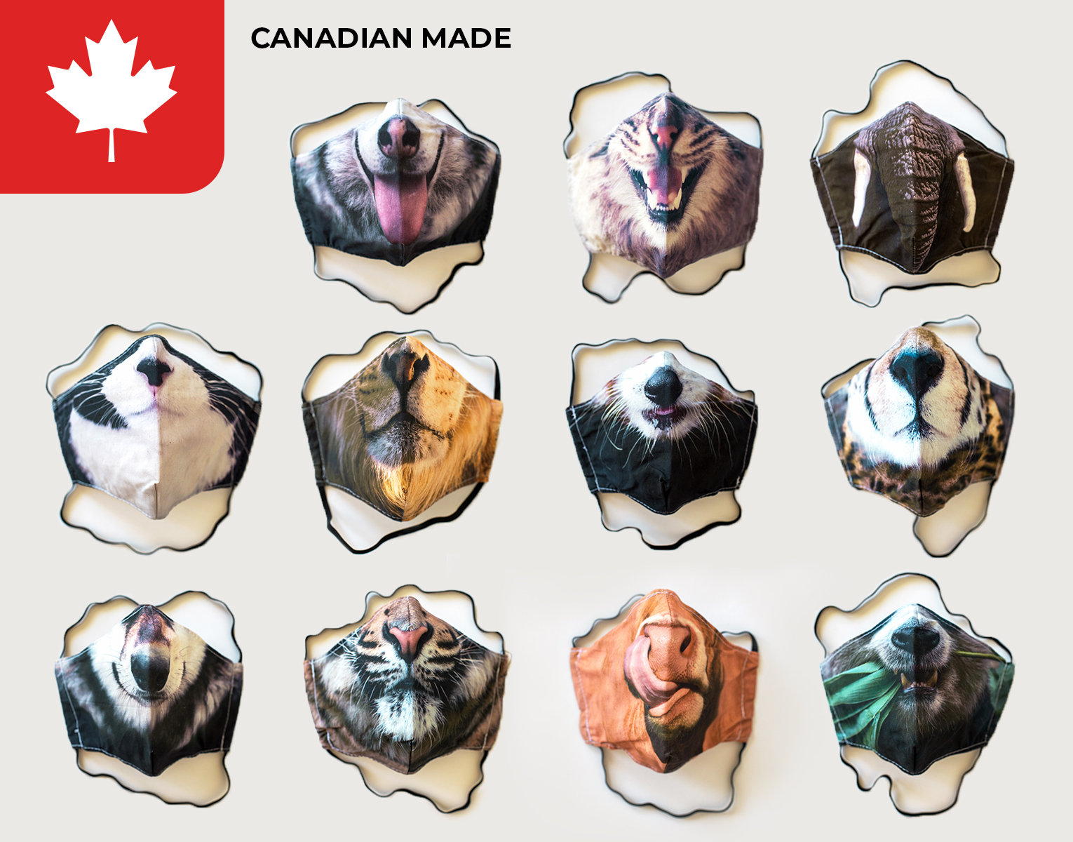 Face Masks Realistic Animal Face Masks Adult and Kid's - Etsy Canada