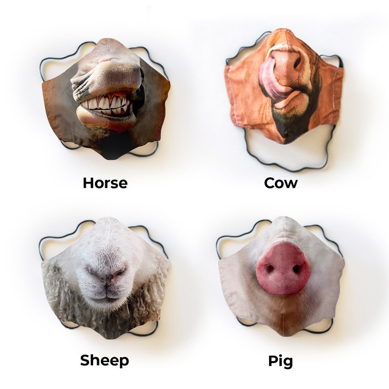 Face Masks Realistic Animal Face Masks Adult and Kid's | Etsy Canada