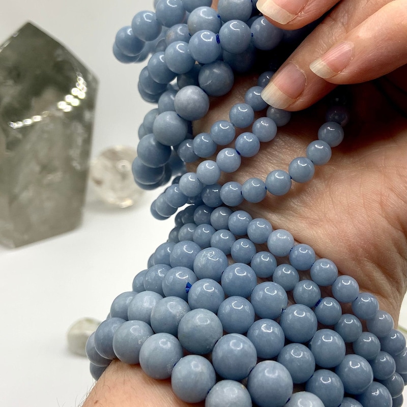 Angelite Crystal - Etsy