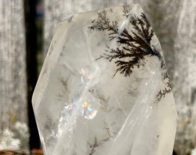 Girasol Dendritic QUARTZ Freeform Tower With Rainbows, Girasol Quartz ...