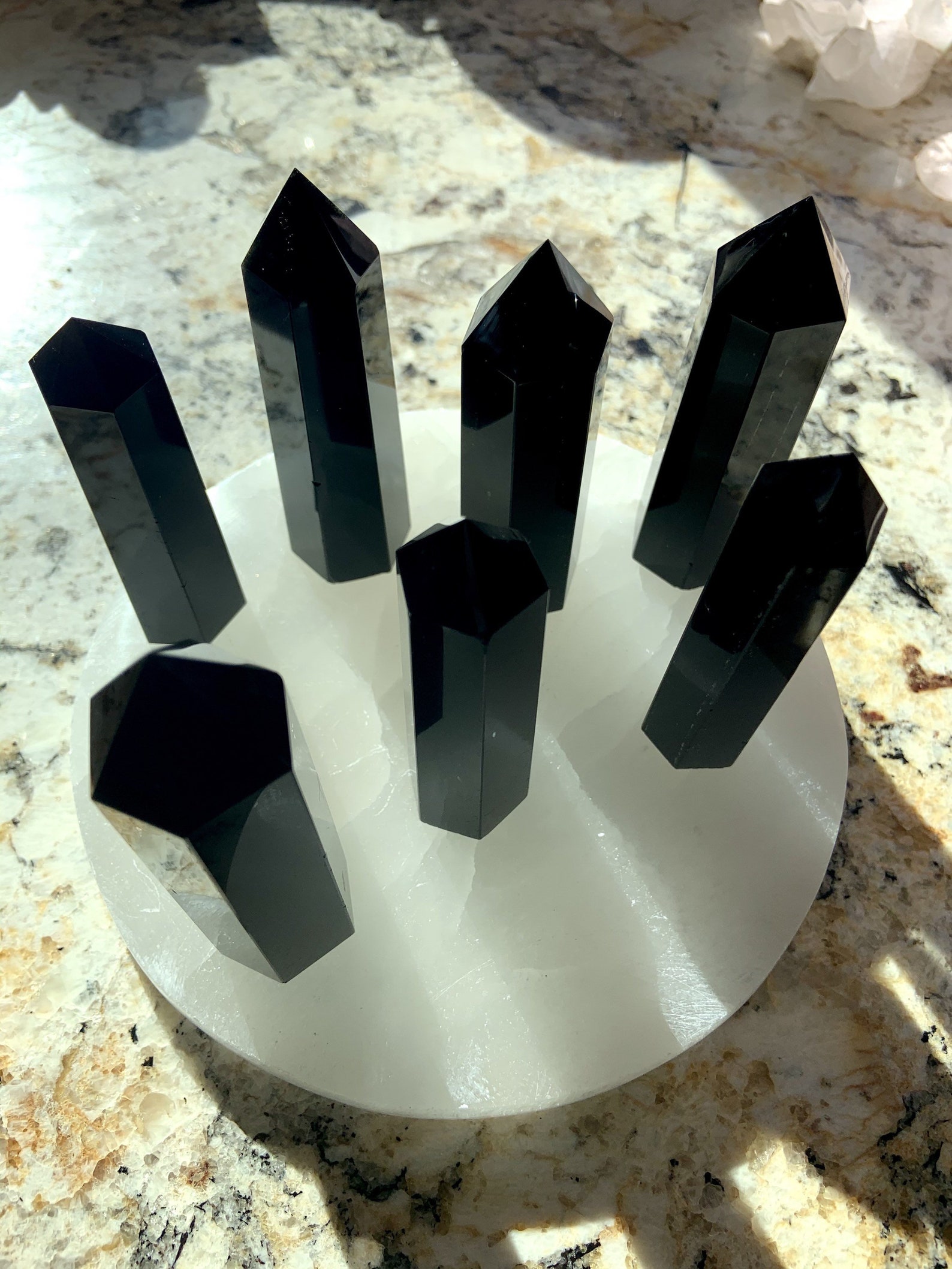 BLACK OBSIDIAN Points for Energetic Protection Obsidian - Etsy