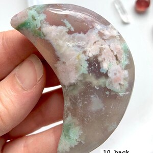 Flower Agate Moons, Crescent Moon Shaped Crystals, Divine Feminine ...