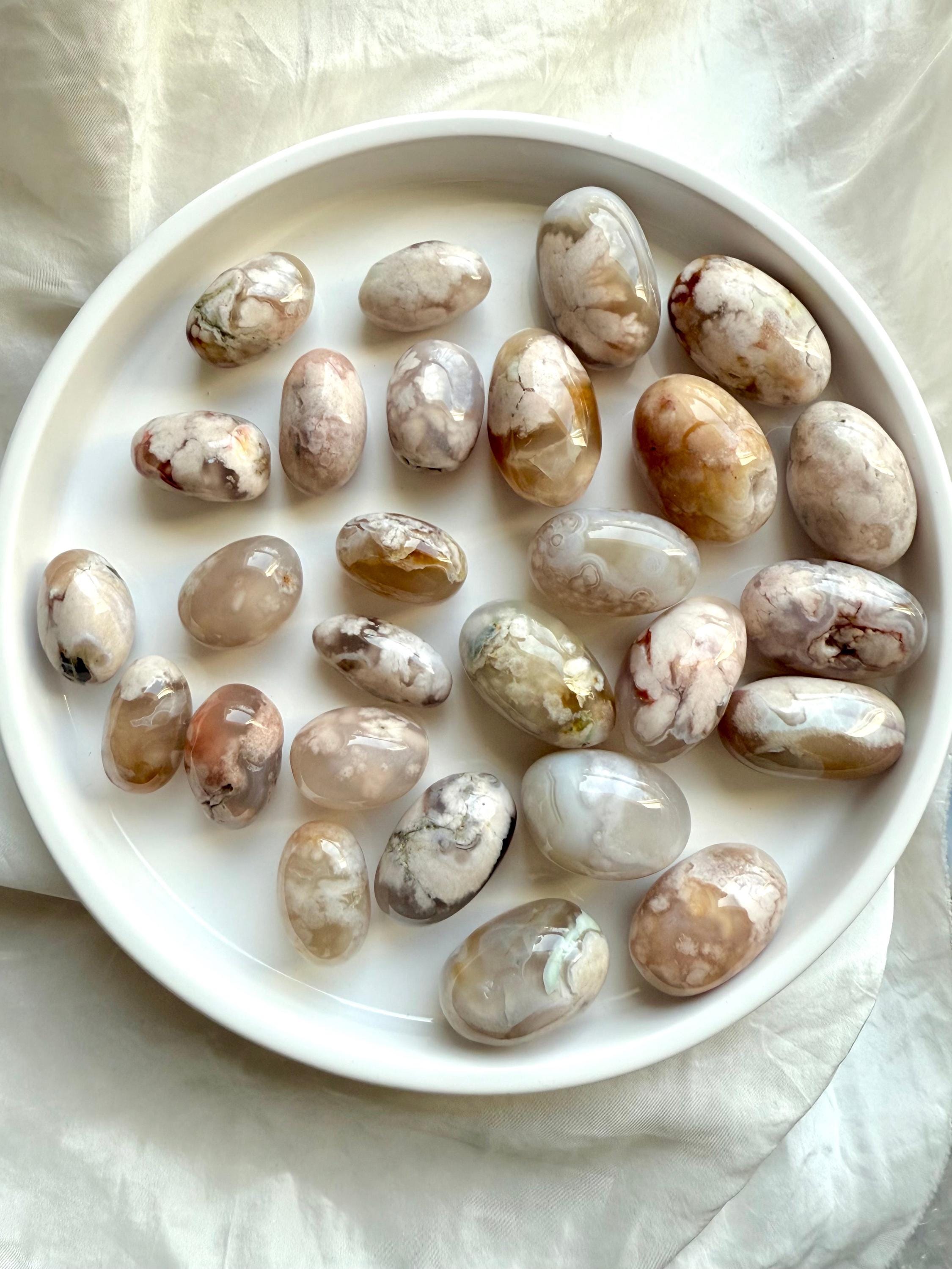 Flower Agate Tumbled Stone, Crystal Tumble, Meditation Stone, Divine ...