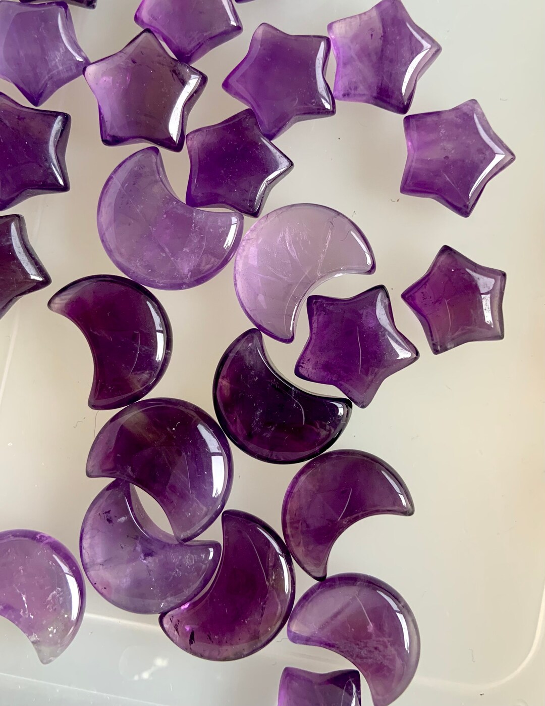 Amethyst Moons Stars, Mini Crystals, Crescent Moon, Crystal Stars ...