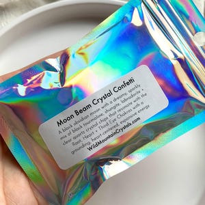 Moon Phase Crystal Confetti Gift Set With Black Obsidian Crescent Moon ...