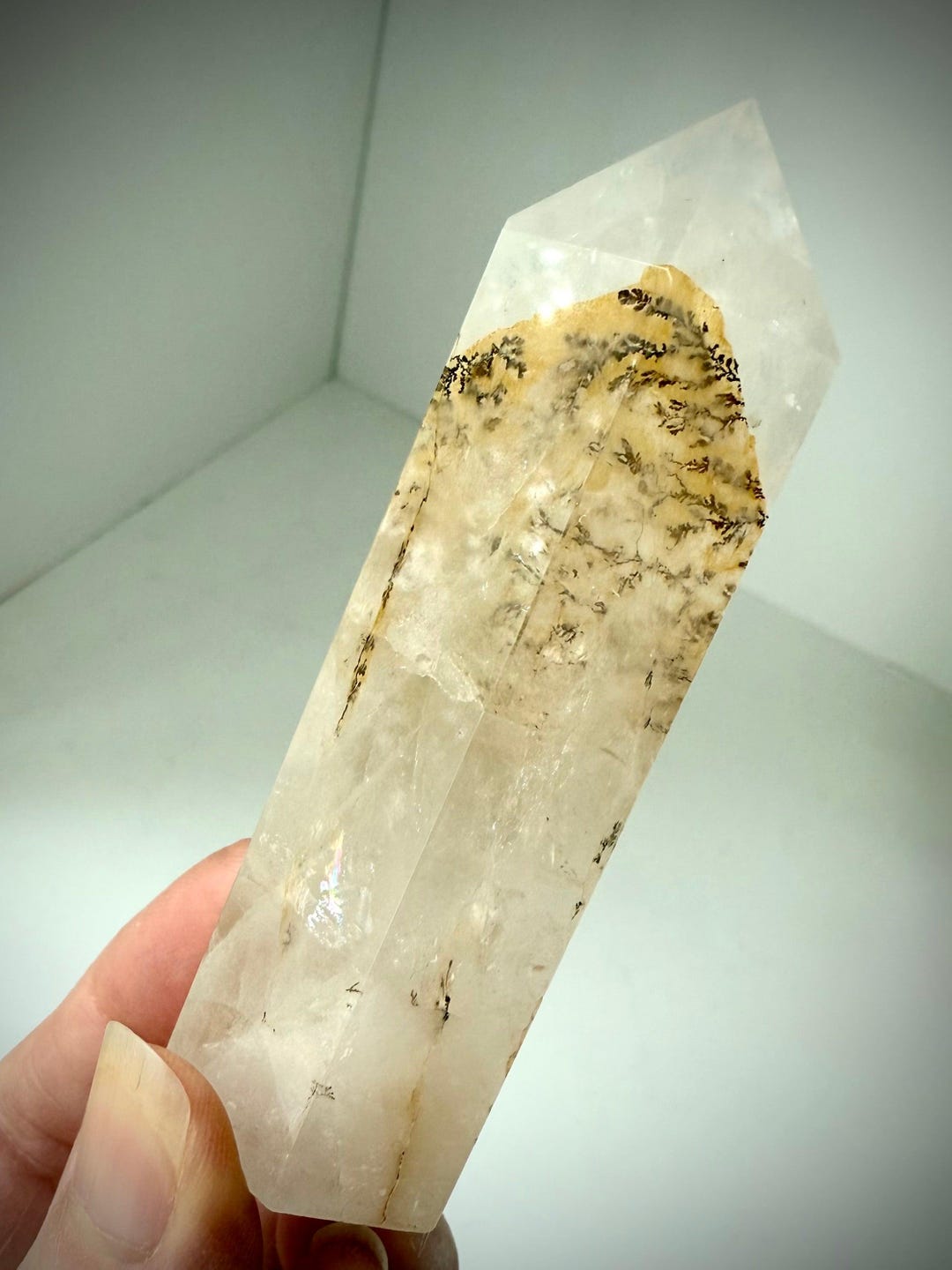 Dendritic Girasol Quartz Point With Golden Healer Inclusions, Hematoid ...