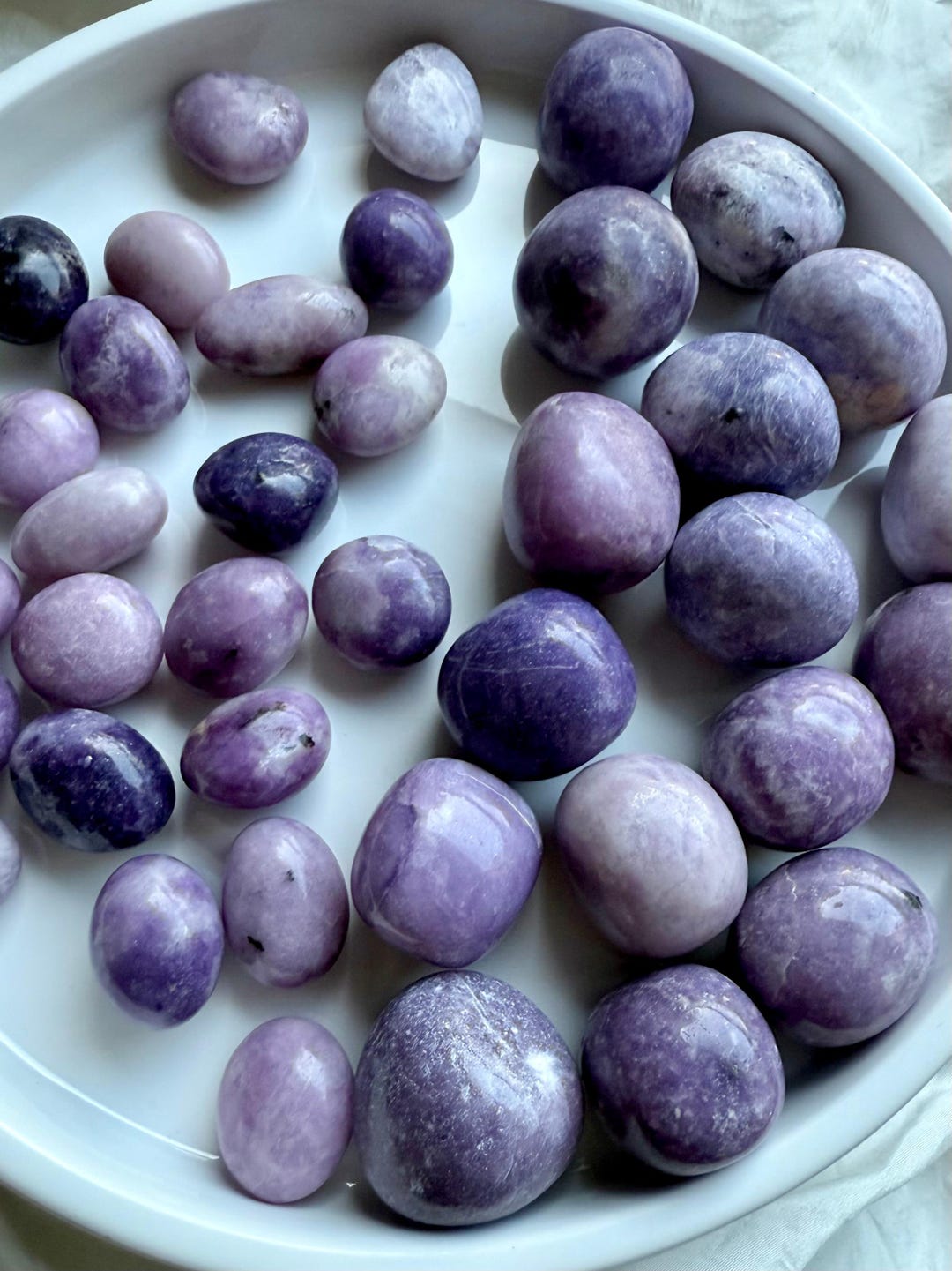 Lepidolite Tumble, Calming Meditation Crystals for Grids, Crown Chakra ...