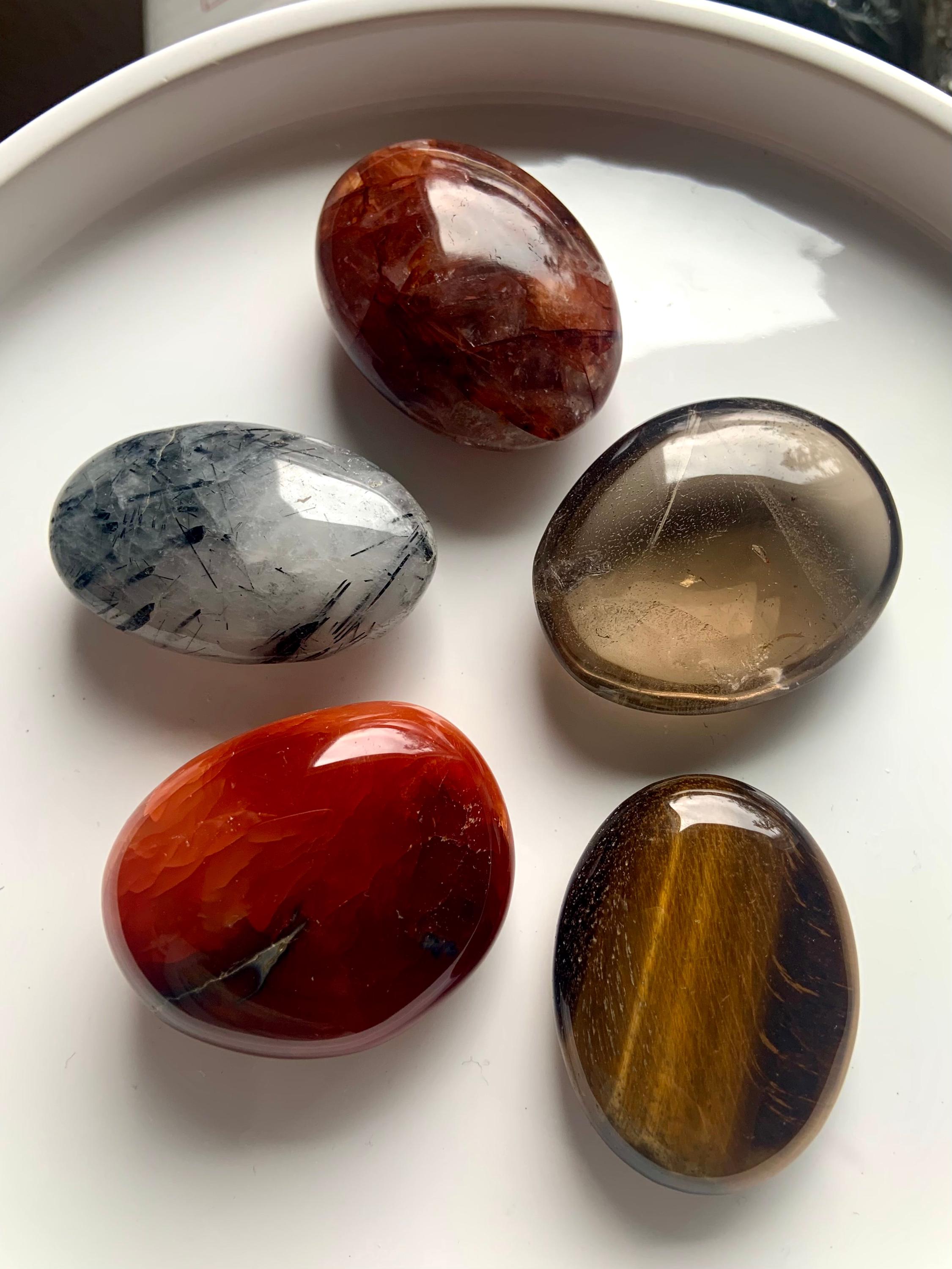 Chakra Palm Stone Set: Root, Sacral, Solar Plexus Healing Crystals - Etsy