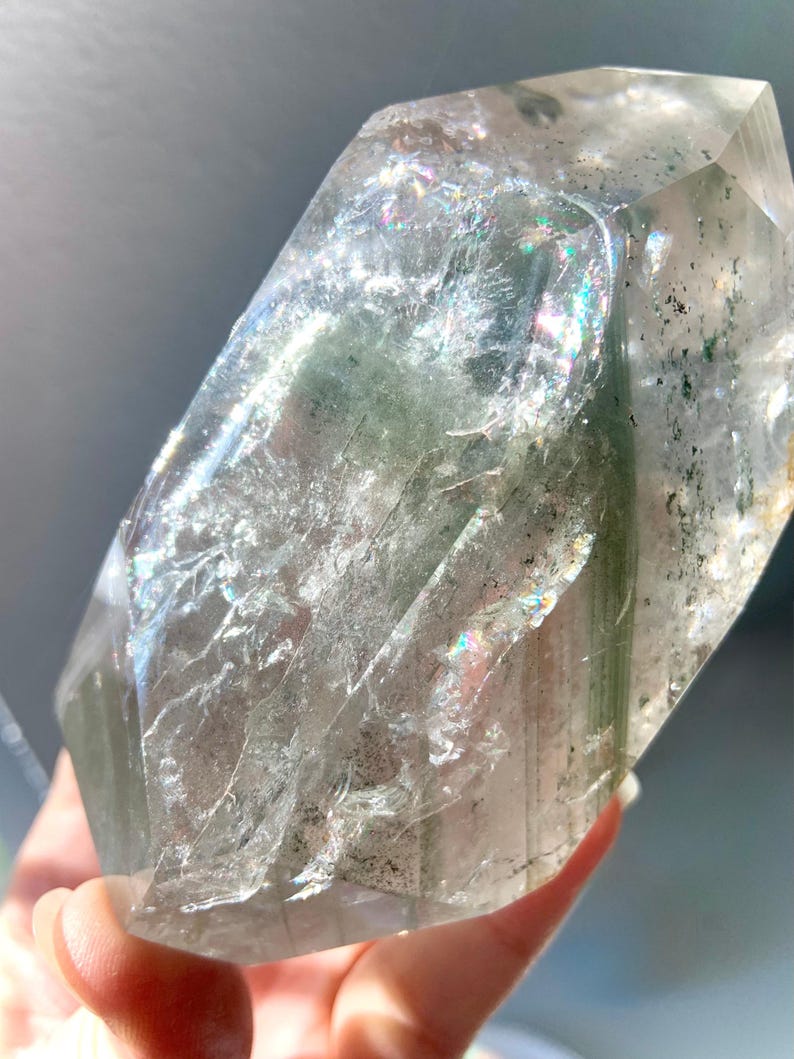 Garden Quartz Tower With Chlorite Phantoms, Lodolite Master Channeler ...