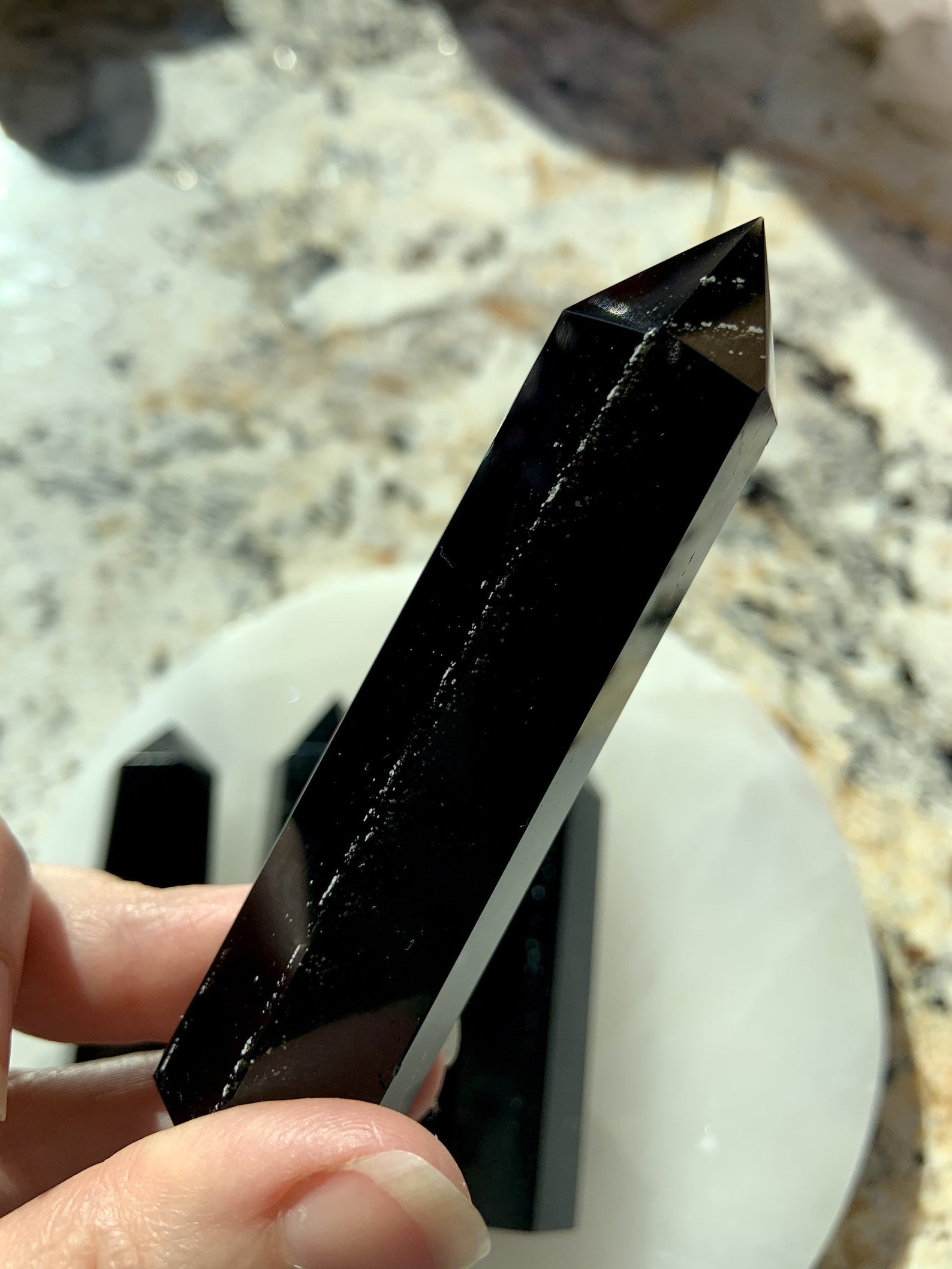 BLACK OBSIDIAN POINTS for energetic protection | Etsy