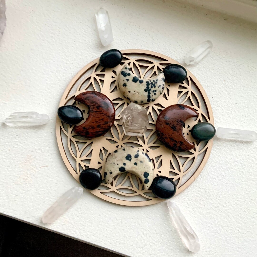 DIY Crystal Grid Kit for Energetic Protection, Crystal Gifts, Crystal ...