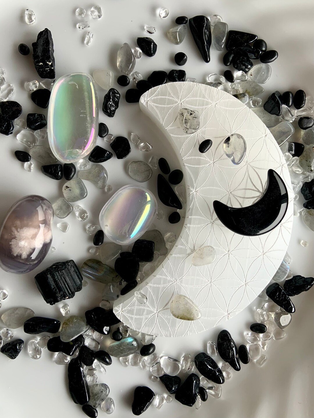 Moon Phase Crystal Confetti Crystal Gift Set Witchy Confetti - Etsy