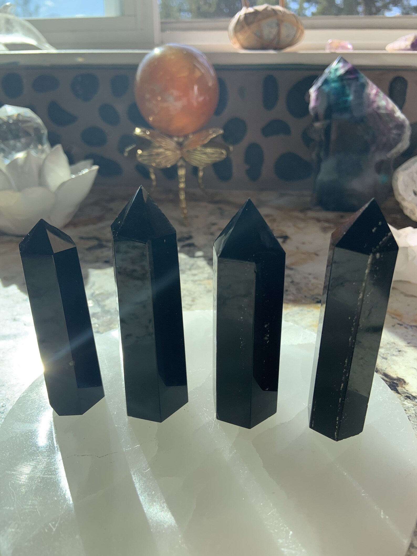 BLACK OBSIDIAN Points for Energetic Protection Obsidian - Etsy