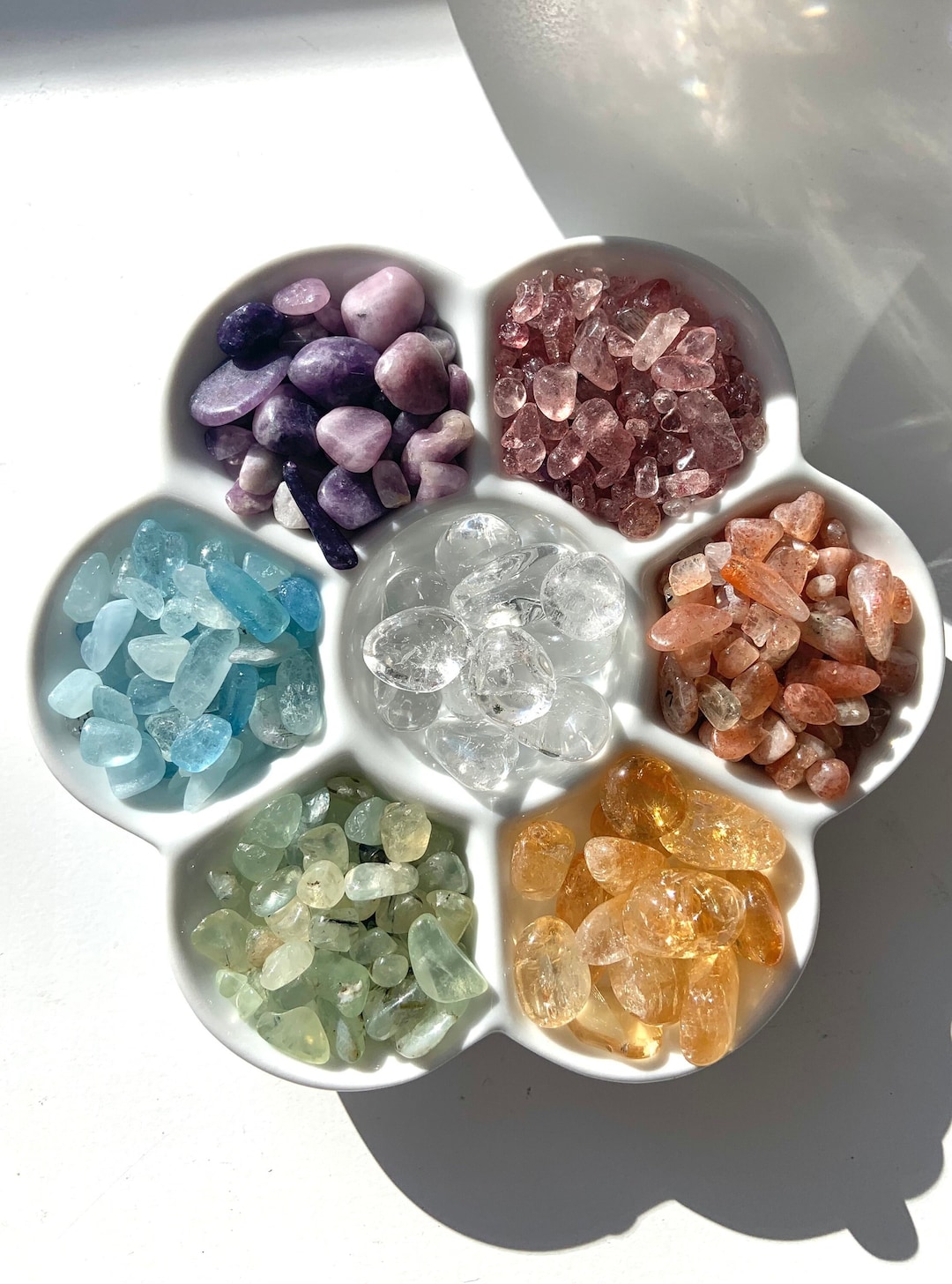 7 Chakra Crystal Set, Crystal Confetti, Tumbled Crystal Chips, Chakra ...