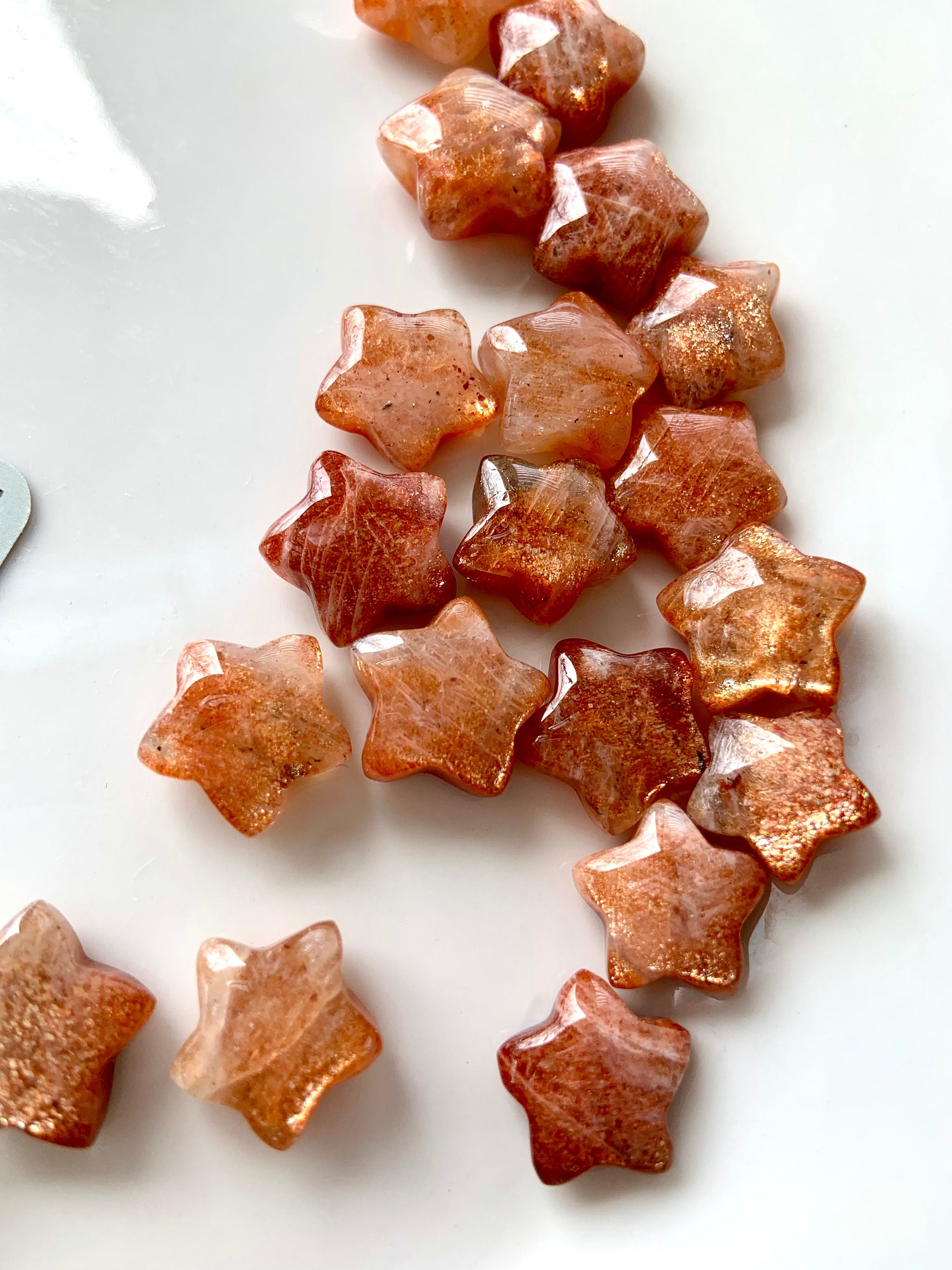 Mini Sunstone Moon and Stars, Sacral Chakra Healing Stone, Crystals for ...