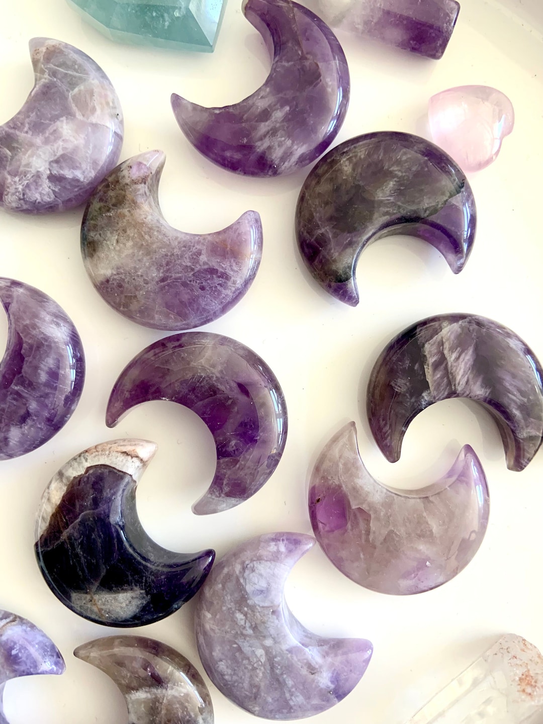 Dream Amethyst Moon, Amethyst Crystal Moon Carving, Crystals for Grids ...