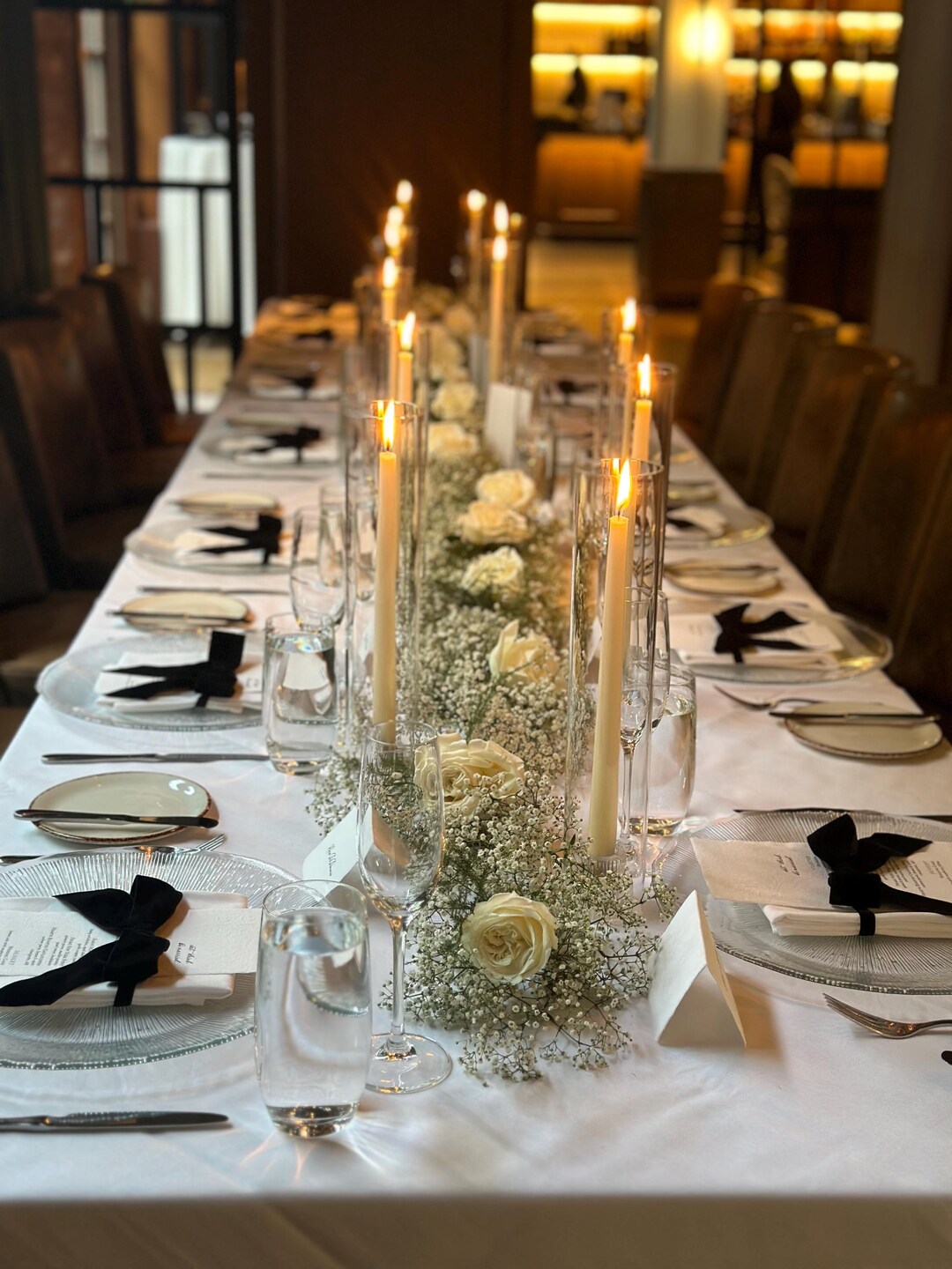 Black Velvet Bows for Table Settings - Etsy UK