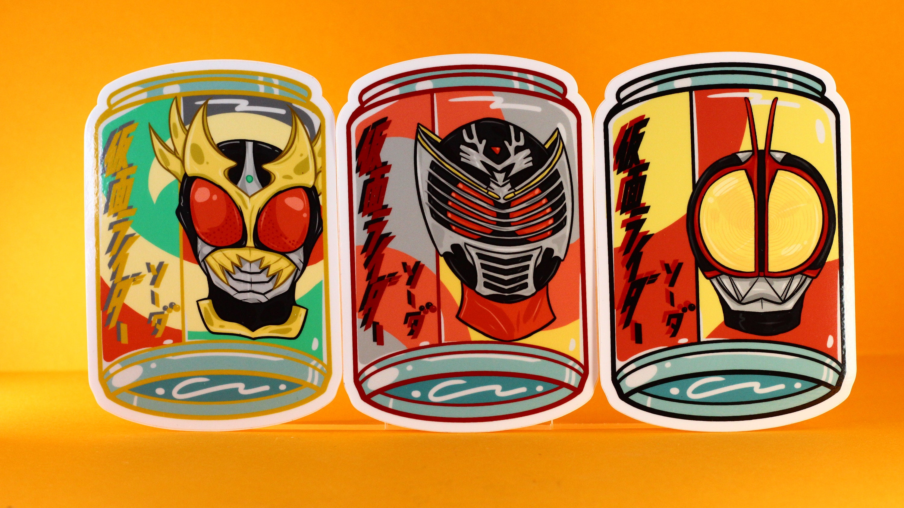 Kamen Rider Soda Vinyl Stickers Wave 2 - Etsy