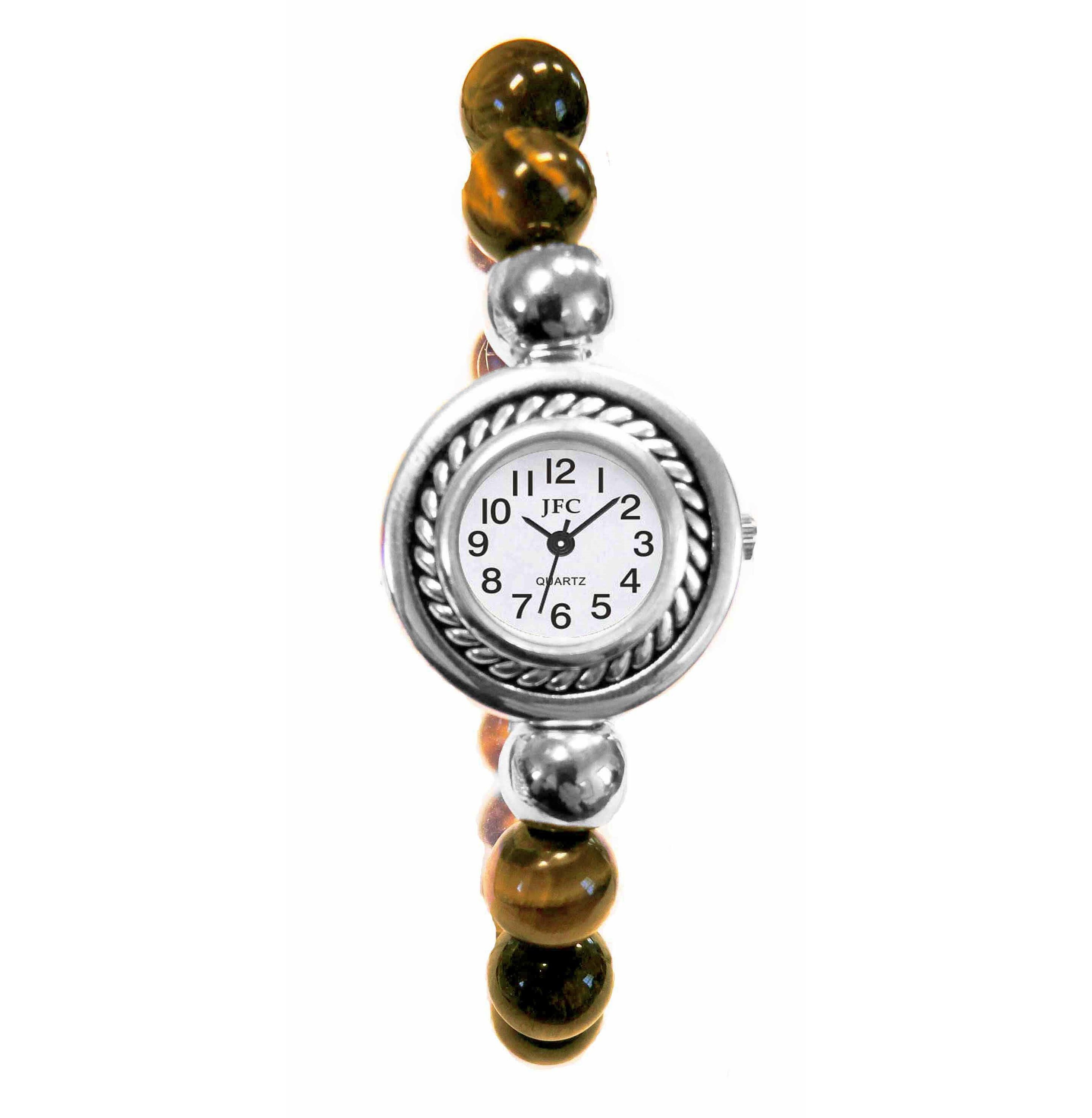 Natural Stone Watch Silver Case Stretch Band Watch - Etsy Canada