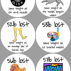 Weight Loss Comparison Stickers Diet Friendly Visual Aid | Etsy UK