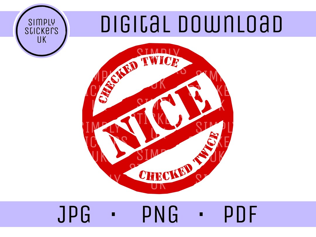 Nice Stamp Digital Download Red Checked Twice PNG Christmas - Etsy