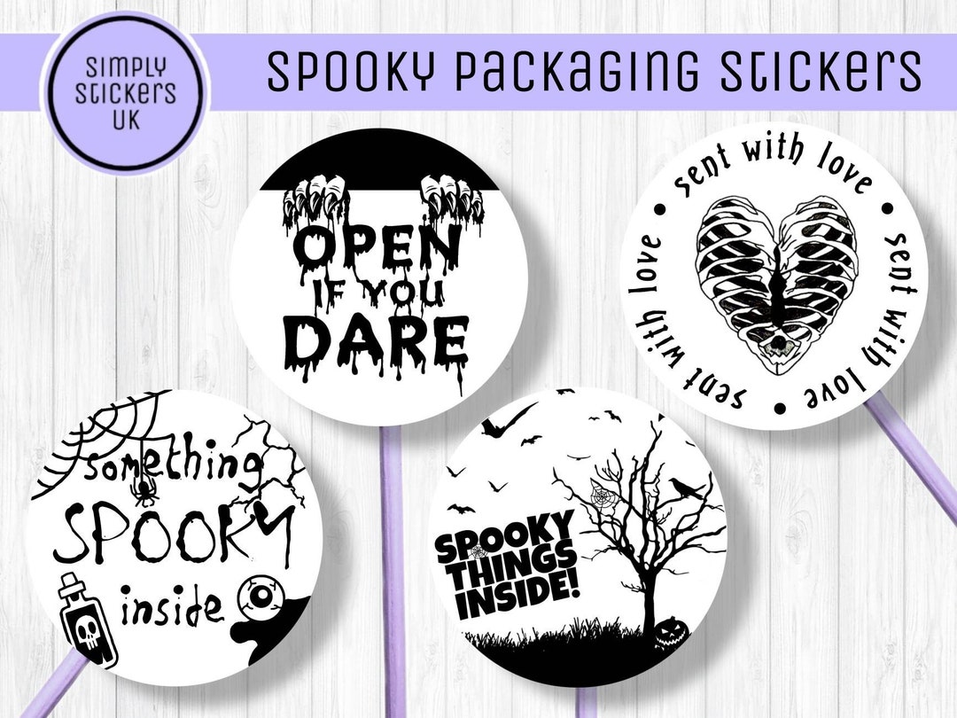Spooky Packaging Stickers for Small Businesses Halloween - Etsy