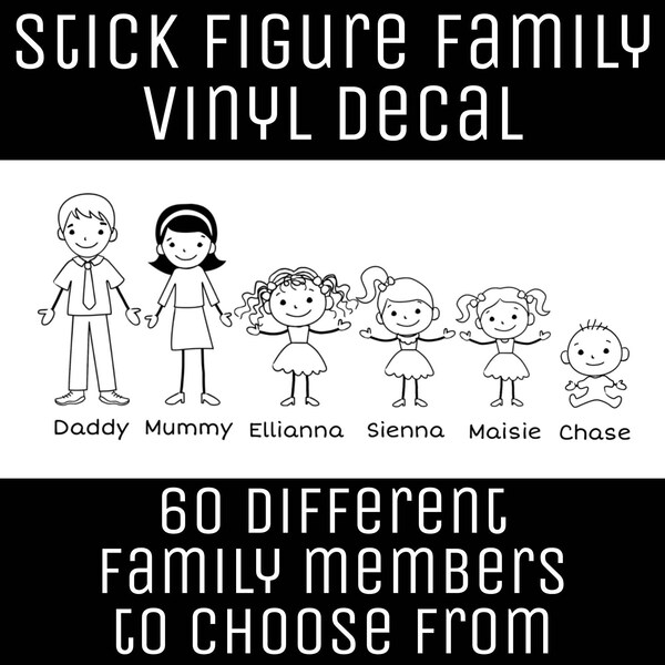 Stick Family Decal - Etsy