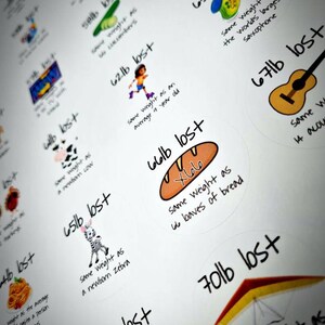 Weight Loss Comparison Stickers Diet Friendly Visual Aid | Etsy UK