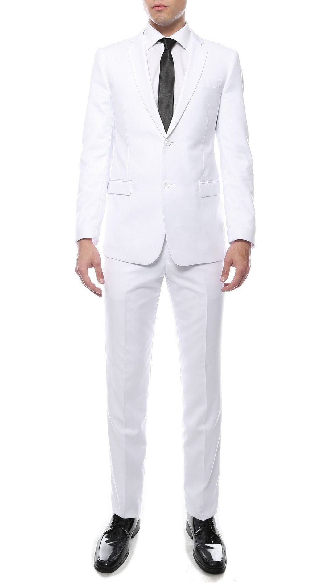 Men's 2-pieces White Slim Fit Suit - Etsy