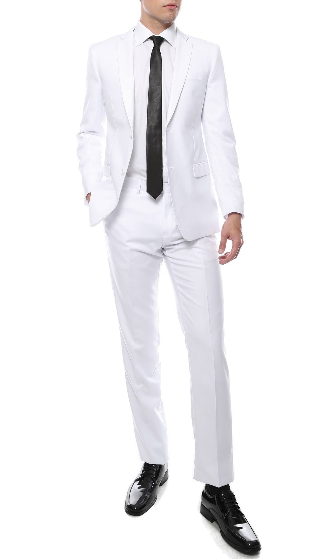 Men's 2-pieces White Slim Fit Suit - Etsy