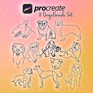 Procreate Dog Brush/stamp Pack - 11 Dogs Included - Digital Download - Etsy