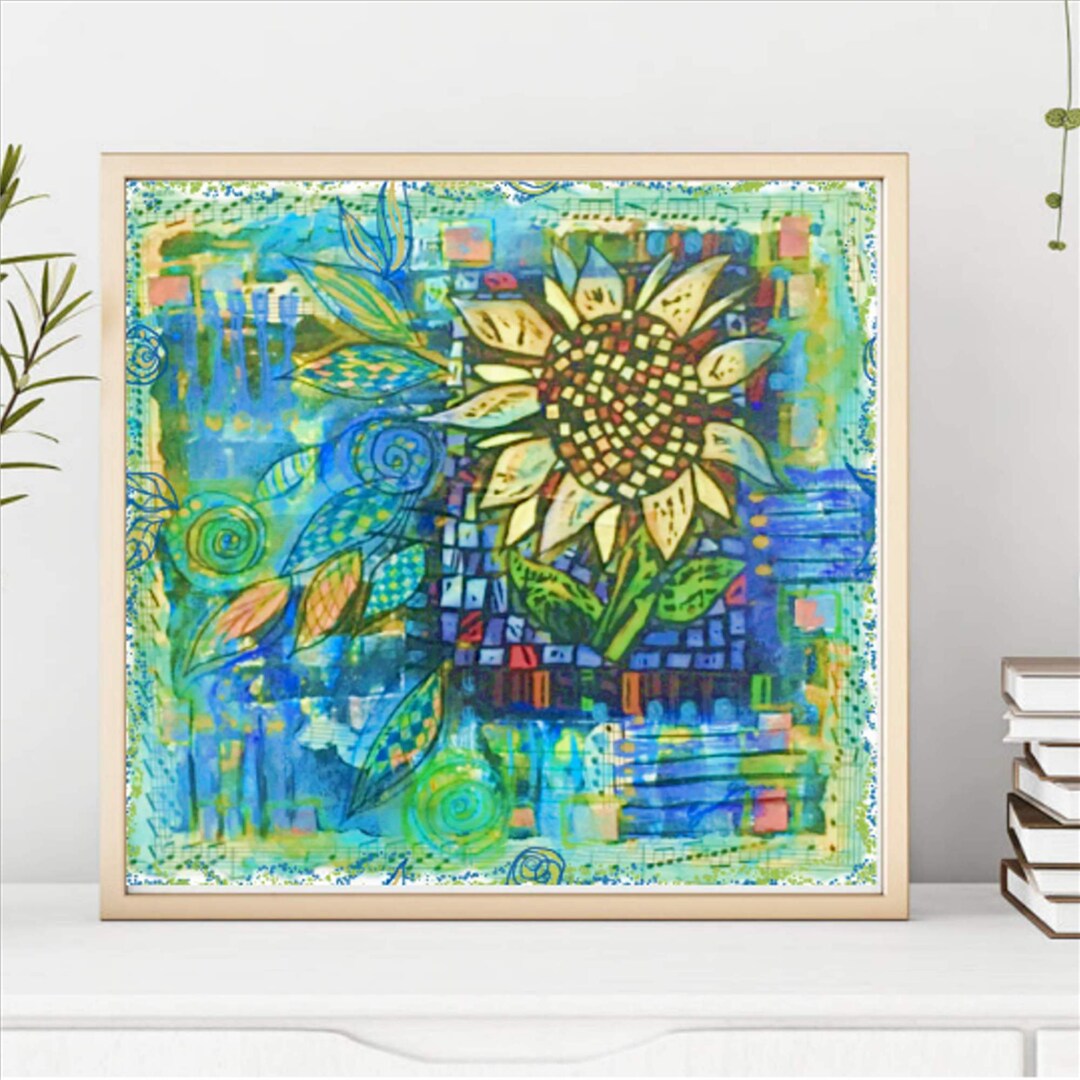 Sunflower Collage Printable - Etsy