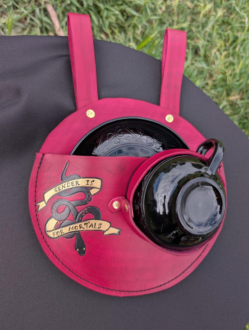 Good Omens Crowley Victorian Steampunk Teacup Holster Renaissance Belt ...