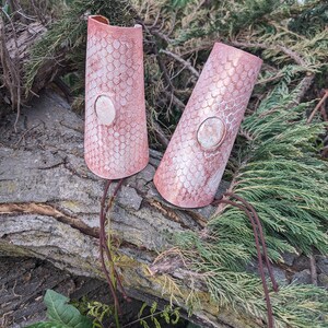Dragon Scale Bracers Rose Gold With Scolecite Cosplay Armor Armor Hand ...