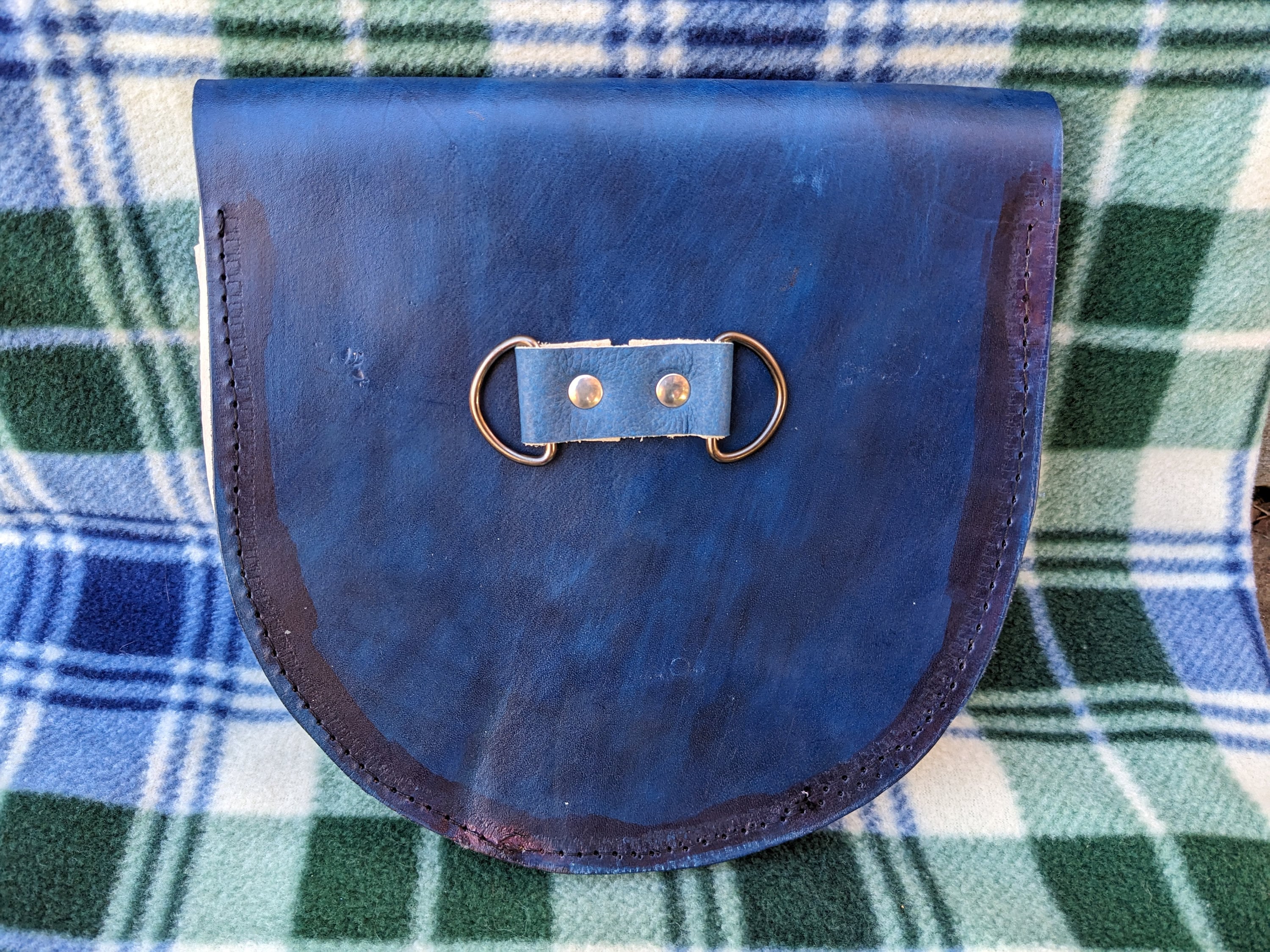 Silver Wolf Leather Sporran With Rabbit Fur Tassels for Kilt - Etsy