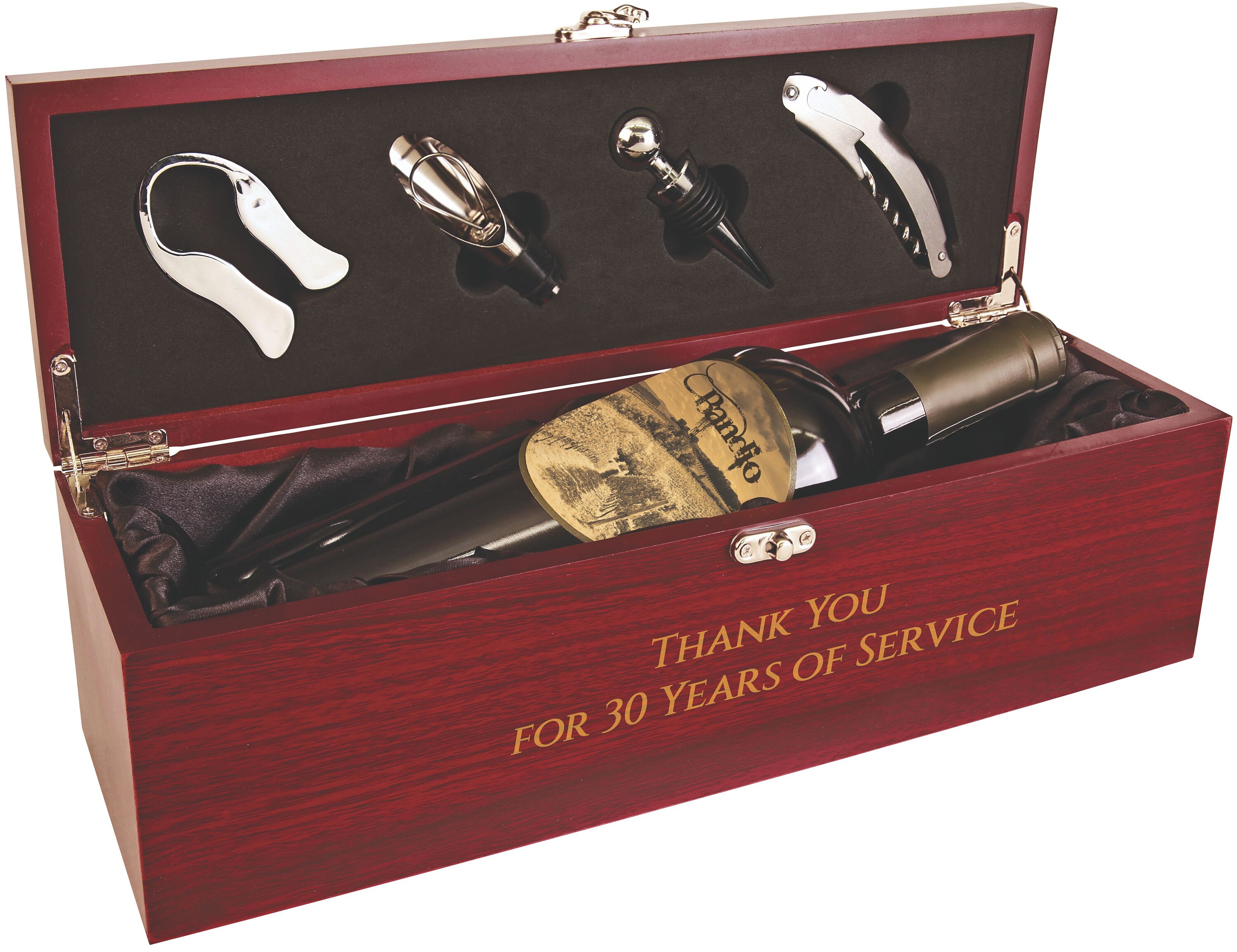 Rosewood Wine Bottle Box Set - Etsy
