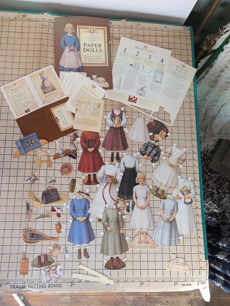 American Girls Paper Doll Kirsten Larson 1954 pioneer Girl - Etsy