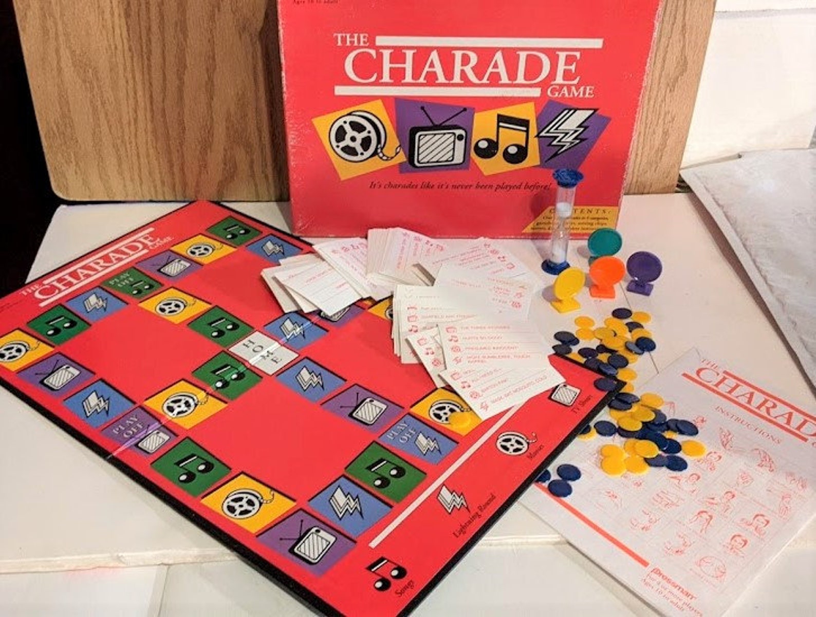 Vintage 1992 Charade Board Game - Etsy