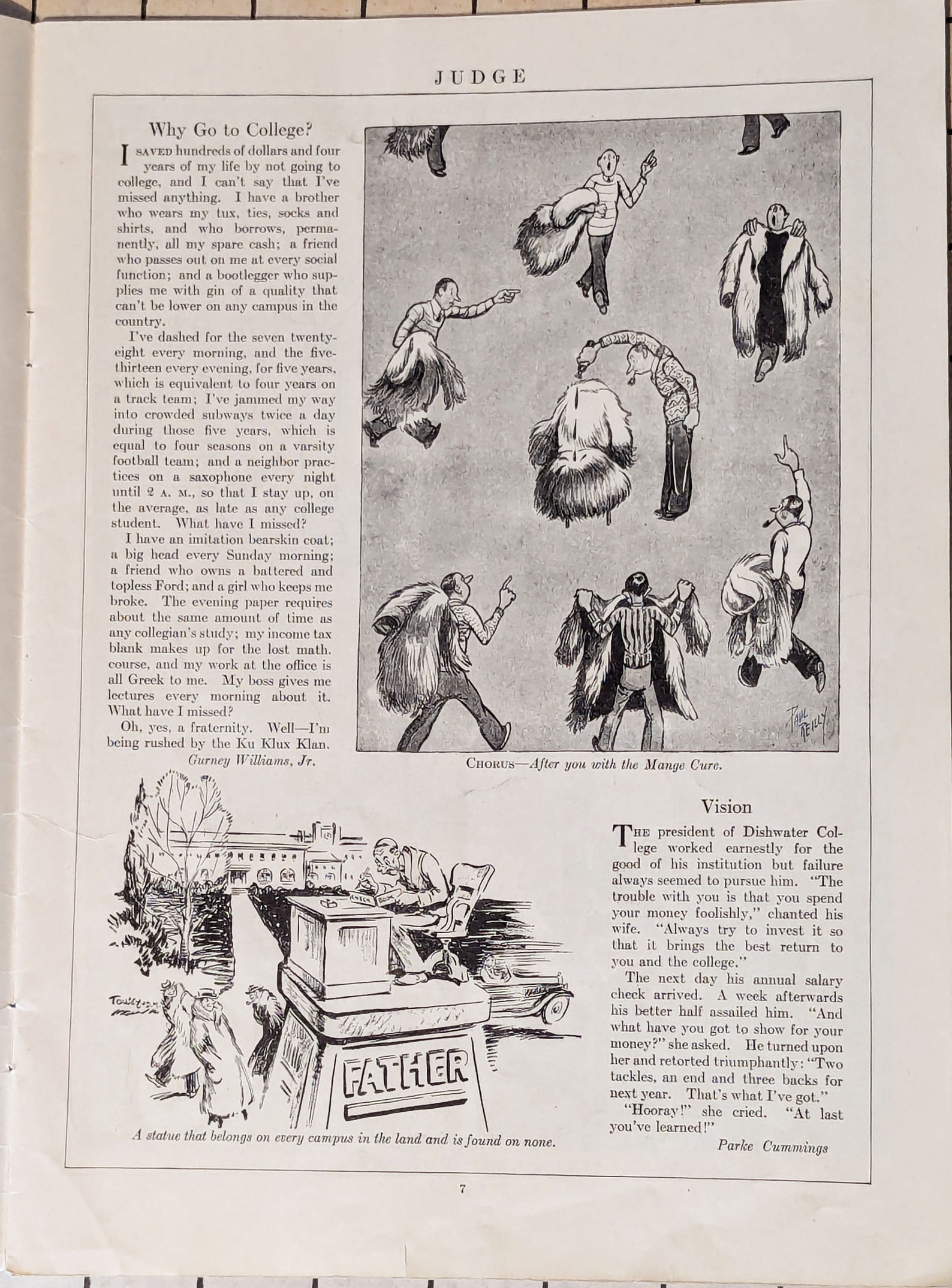 January 22, 1927 Judge Humor Magazine -- Collegian Number - Etsy