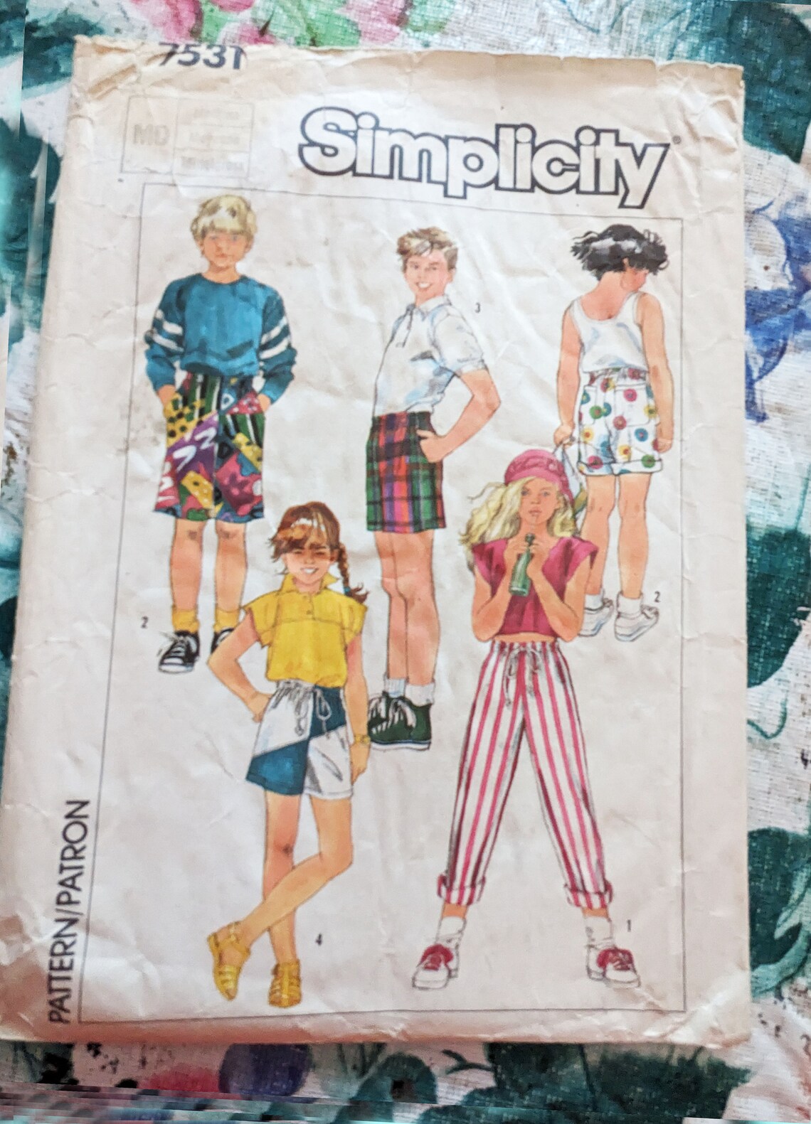 1985 Boys & Girls Jam Pants Pattern Simplicity 7531 - Etsy