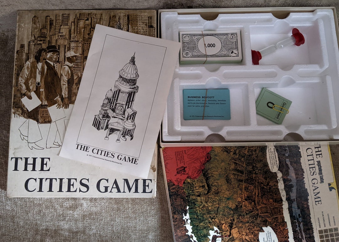Rare Vintage "the Cities Game" Board Game by Psychology Today Games ...